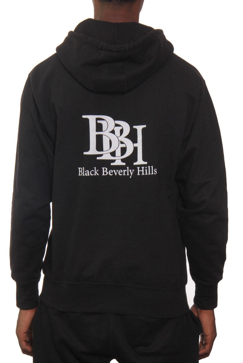 BBH BLACK ZIP-UP HOODIE – Black Beverly Hills
